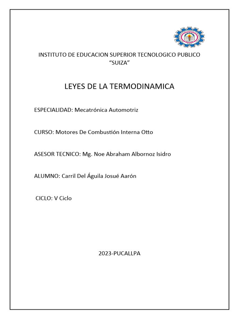 Leyes de La Termodinamica | PDF | Entropía | Termodinámica