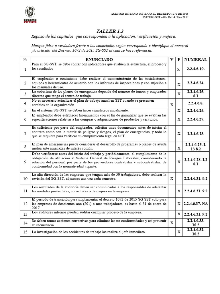 1.3 Taller Repaso de Capitulos AVM_Rev4_Ene | PDF | Business
