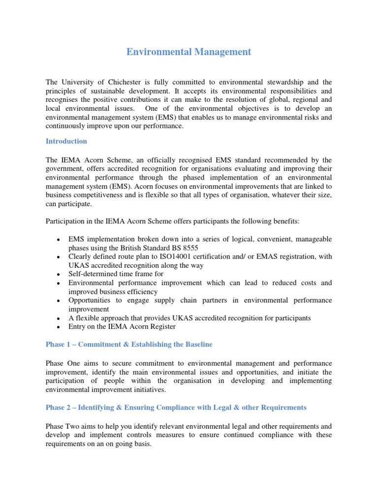 Environmental Management | PDF | Business