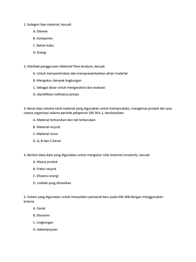 Soal Material Flow | PDF