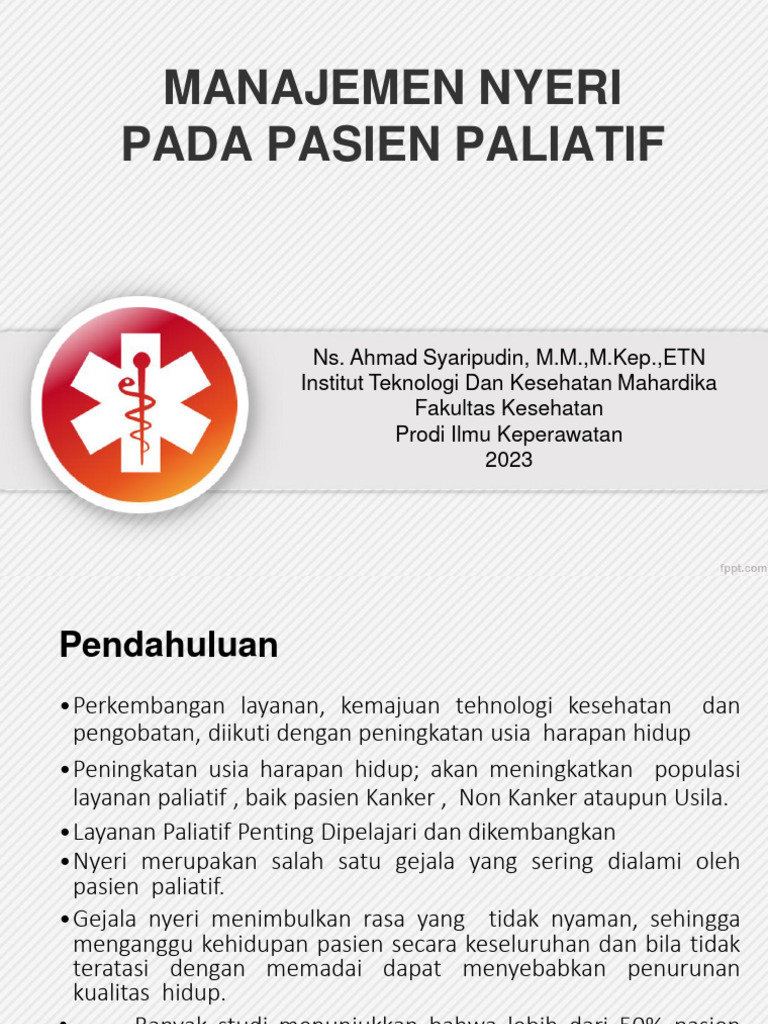Manajemen Nyeri pada Pasien Paliatif | PDF