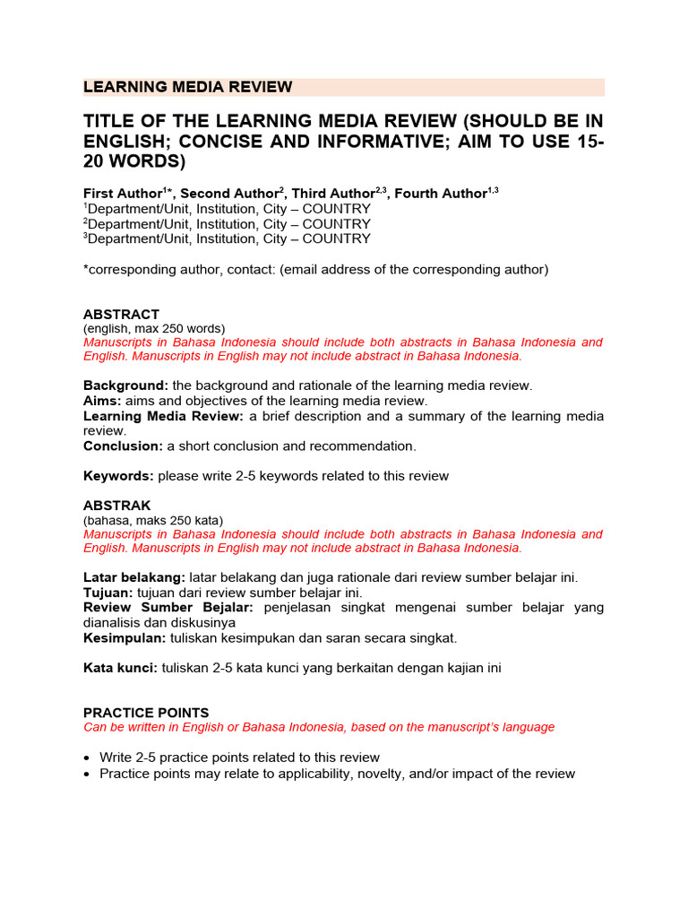 4 - Learning Media Review - Manuscript Template JPKI | PDF | Indonesian ...