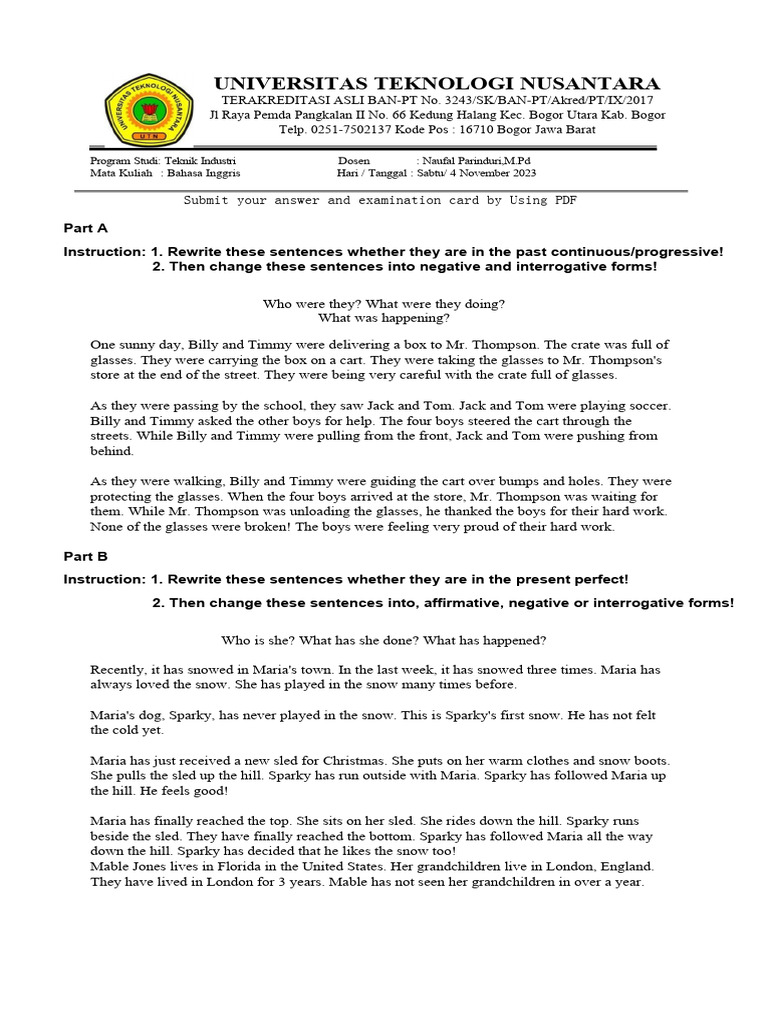 Soal - Uts - 03 - B.Inggris - Dede Ramdhani | PDF