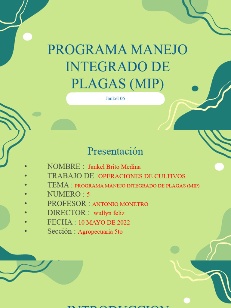 Manejo Integrado de Plagas en Cultivos | PDF | Patologia de planta ...