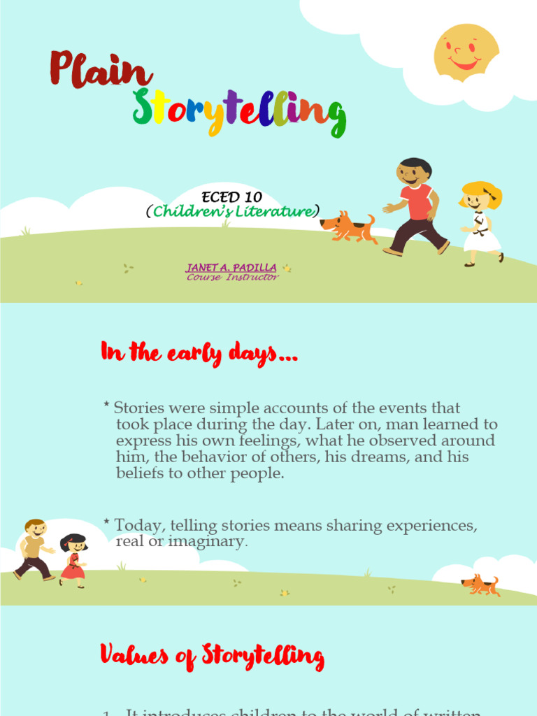 ECED10 Plain Storytelling | PDF | Storytelling | Experience