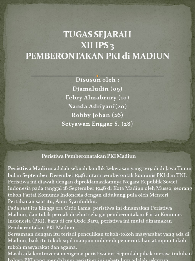 Pemberontakan PKI Madiun 1948 | PDF