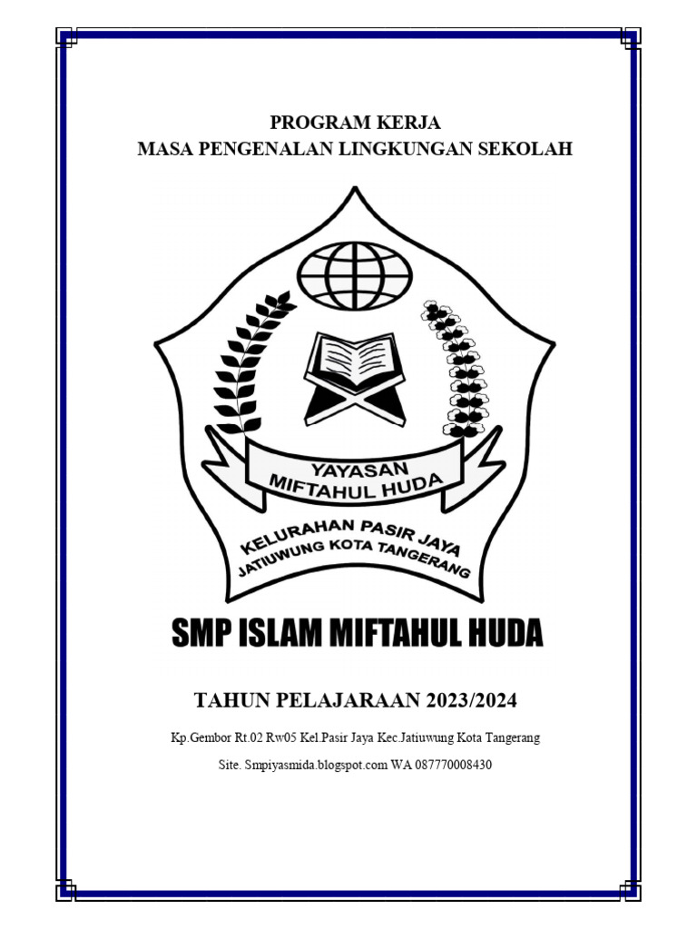 Program Kerja MPLS SMP 2023/2024 | PDF