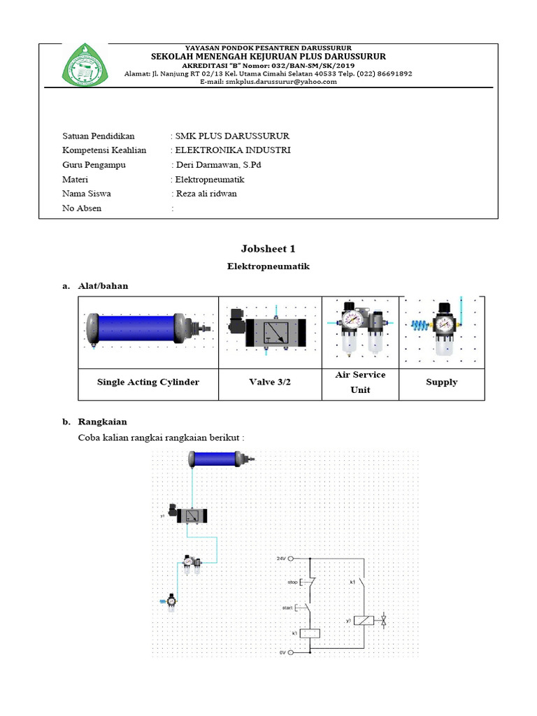 Jobsheet Elektropneumatik 1 Muhammad Irfan | PDF