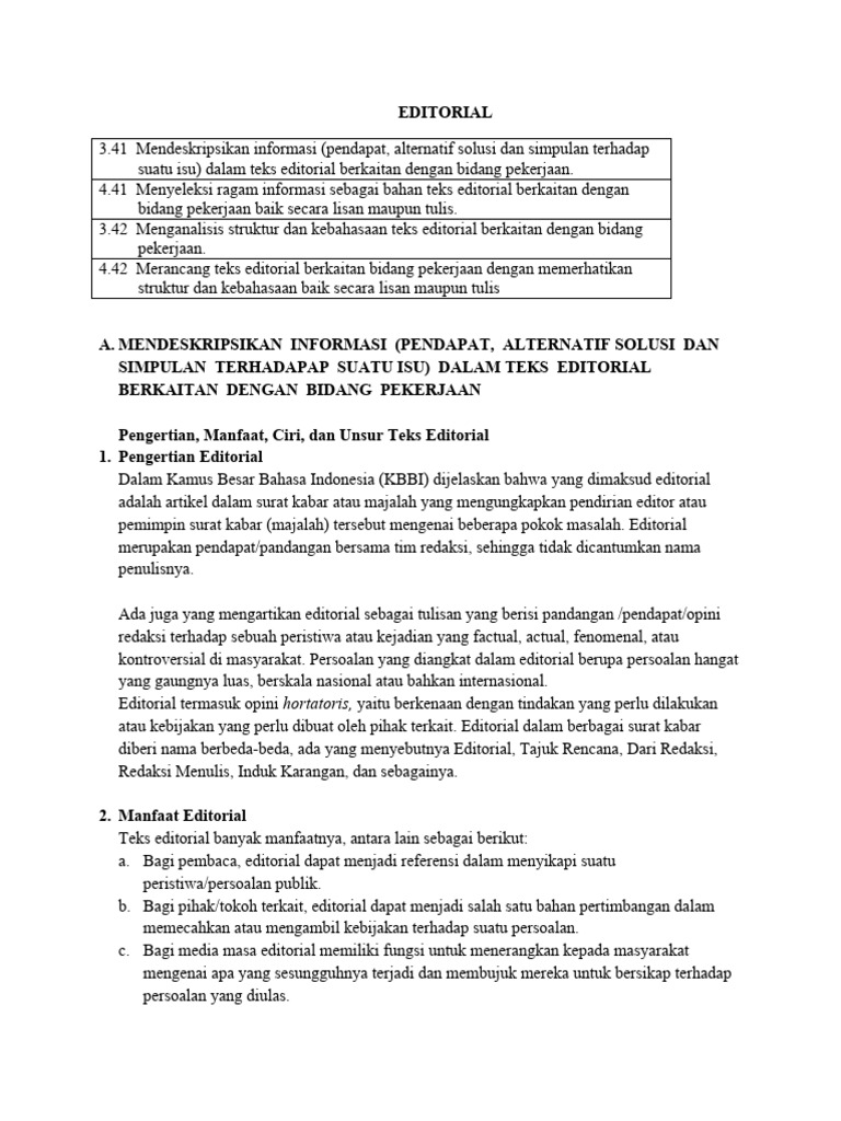 Teks Editorial 1 (P 1,2) | PDF