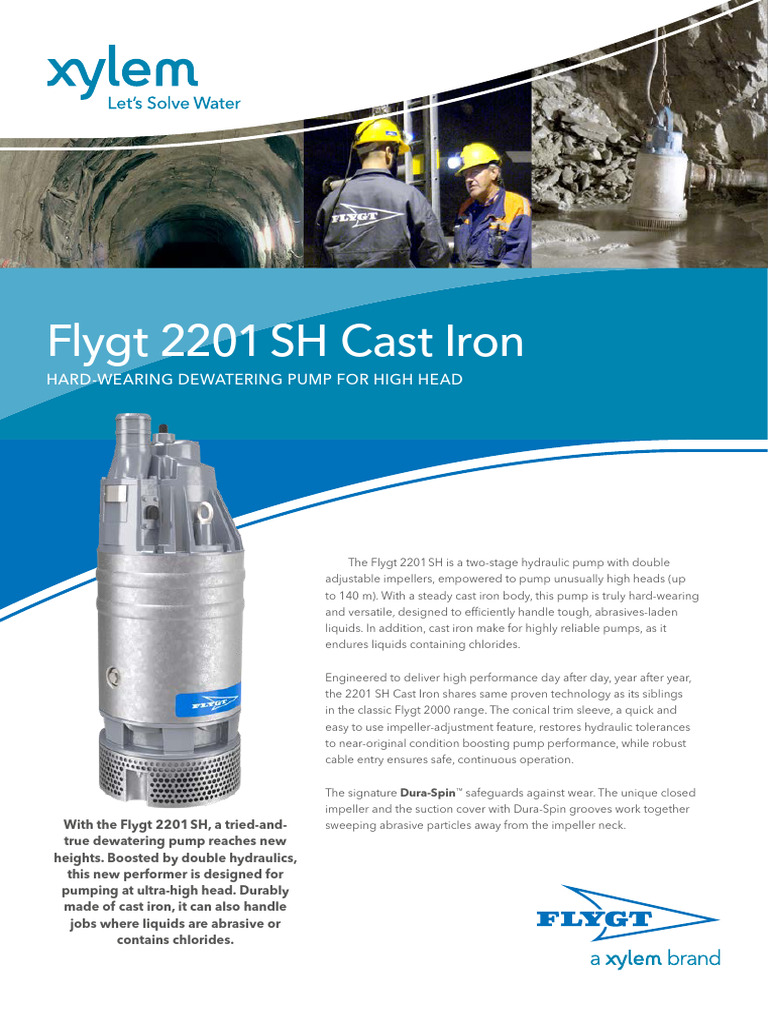 Datasheet Flygt 2201 321 SH 50hz En-Us | PDF | Pump | Manufactured Goods