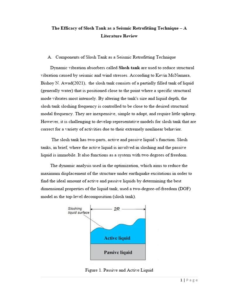 Slosh Tanks for Seismic Retrofitting | PDF | Mechanics | Classical ...