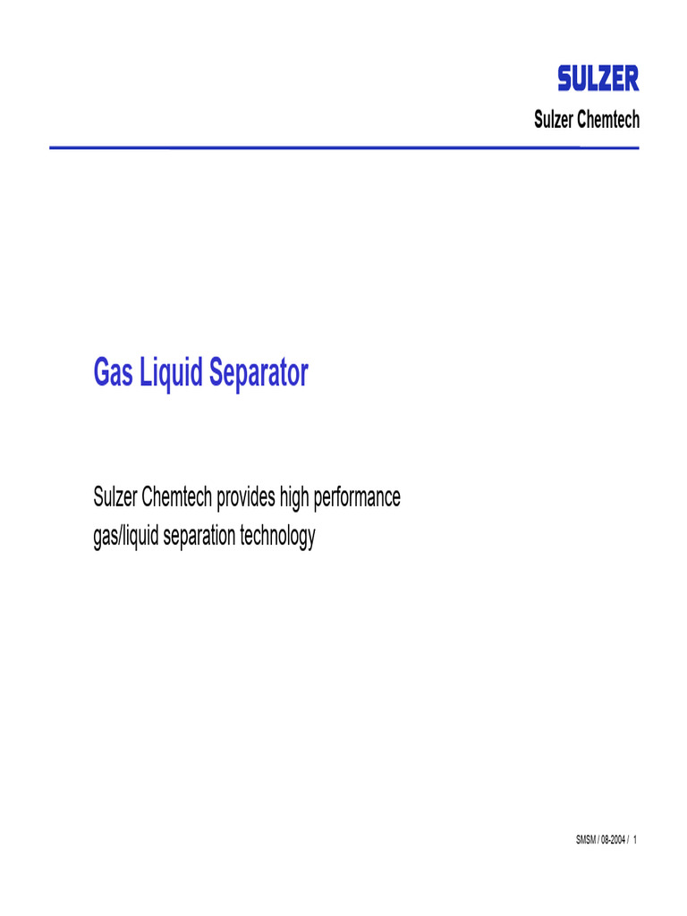 Gas Liquid Separator | PDF | Liquefied Natural Gas | Chemistry