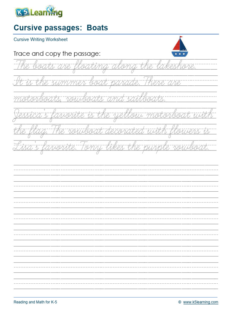 Handwriting Practice Passages 4 Printable | PDF