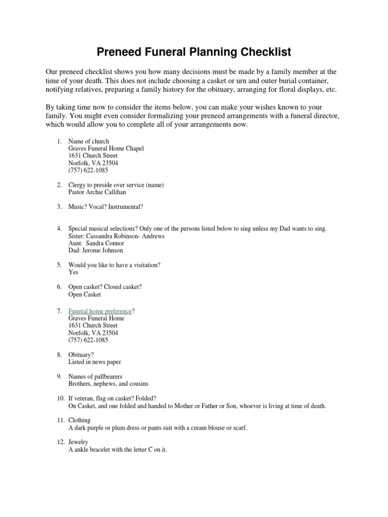 Preneed Funeral Planning Guide | PDF | Religion & Spirituality