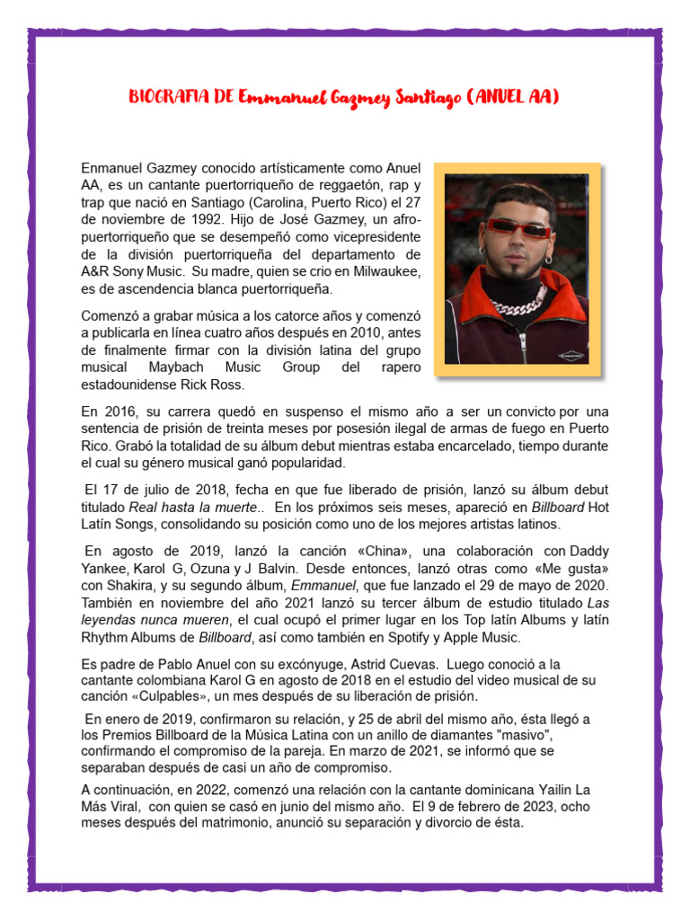 BIOGRAFIA DE Emmanuel Gazmey Santiago | PDF