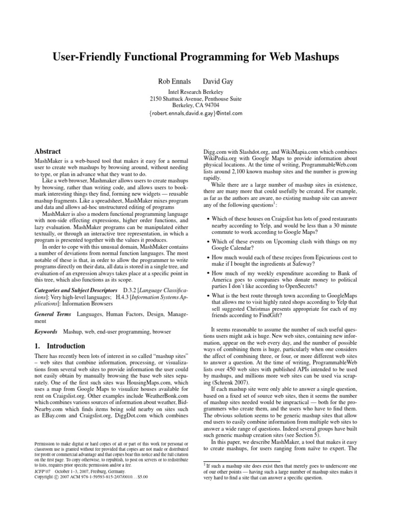 User Friendly Functional Programming | PDF | World Wide Web | Internet ... User Friendly Functional Programming | PDF | World Wide Web | Internet ...