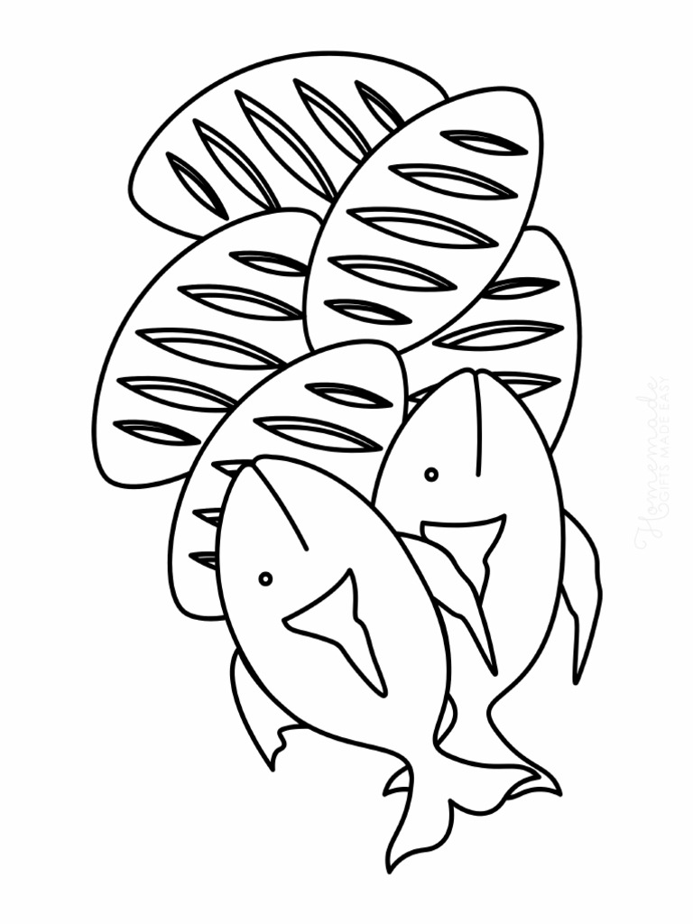 aabible-coloring-pages-2-fish-5-bread-feed-5000 | PDF