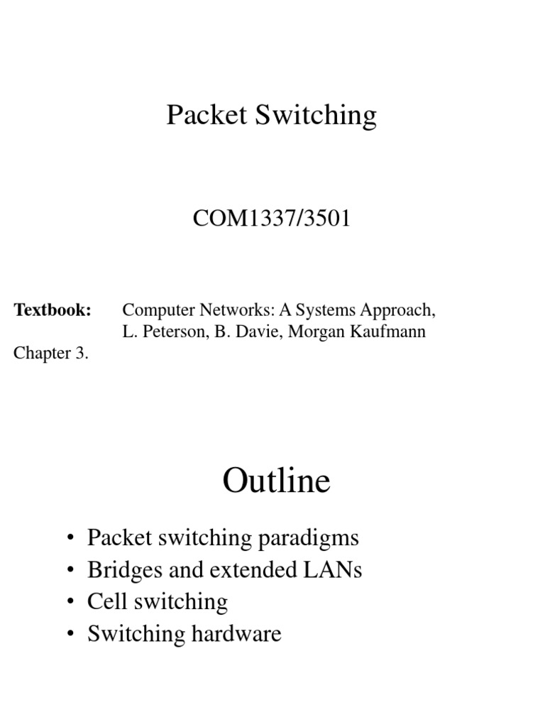 Packet Switching 1 | PDF | Asynchronous Transfer Mode | Network Switch