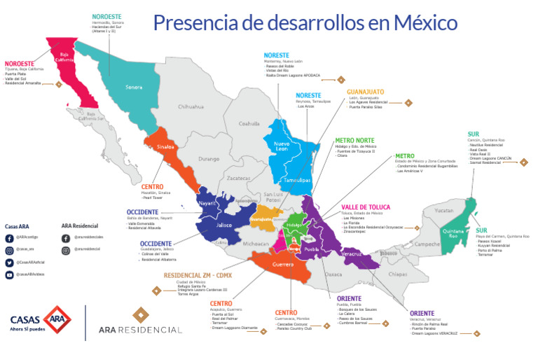 Mapa Desarrollos 2021 | Descargar gratis PDF | México