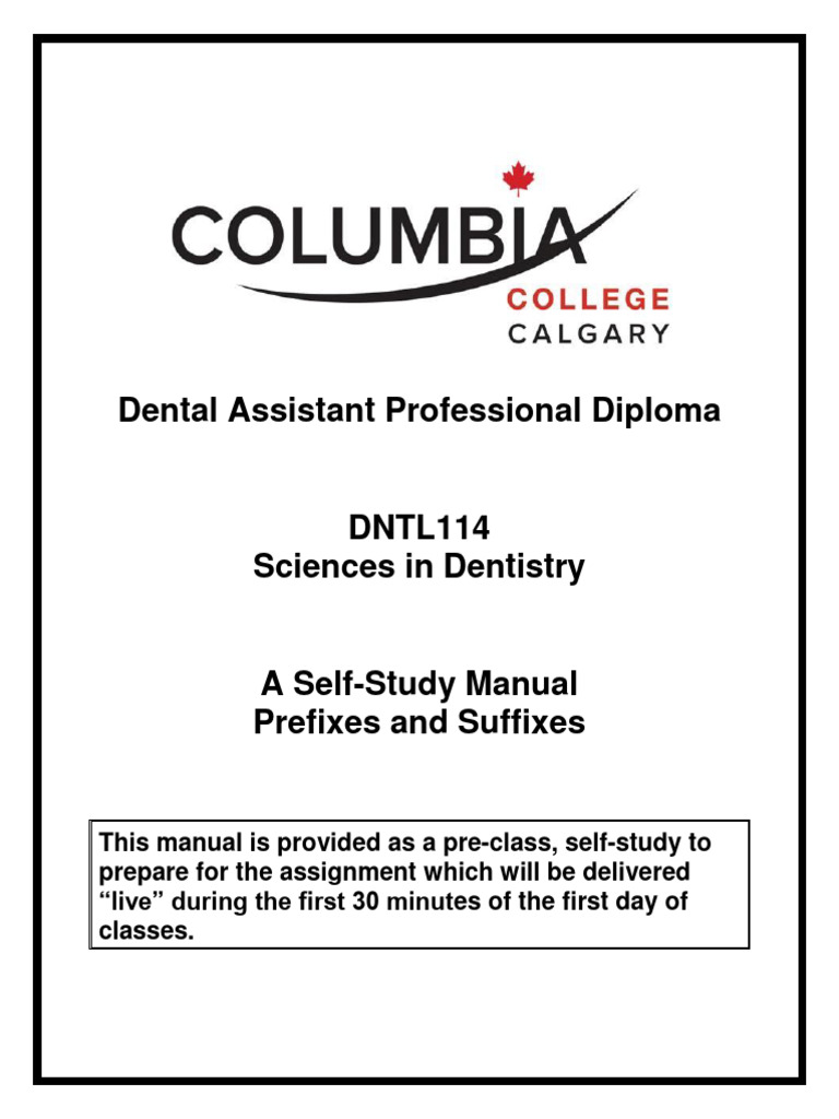 A Self-Study Manual - Prefixes and Suffixes | PDF | Bone | Clinical ...