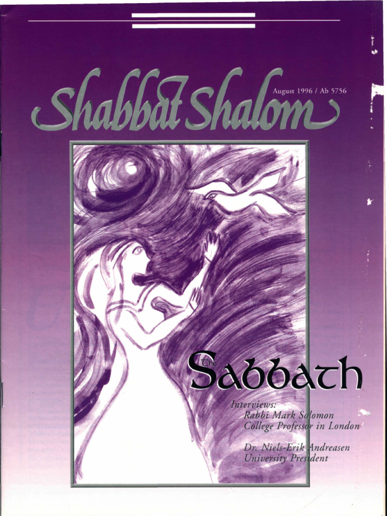 Volume 43, Number 2 (1996) The Sabbath | PDF | Shabbat | Jewish Law And Rituals