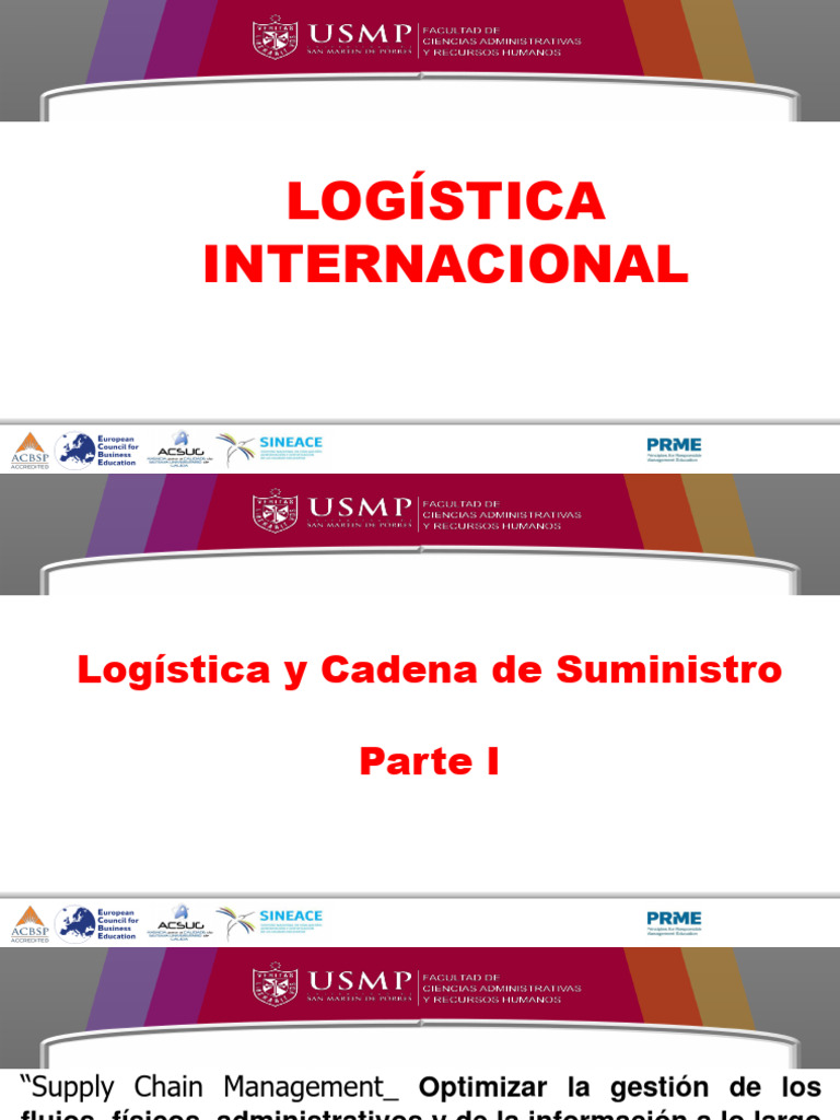 Logística Y Cadena De Suministro Parte I Pdf Logística El