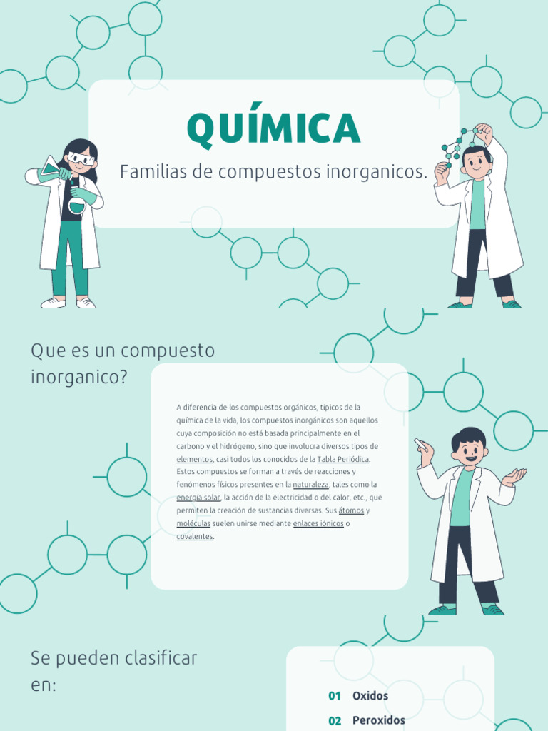 Familias de Compuestos Inorganicos | PDF | Compuestos químicos | Sal ...