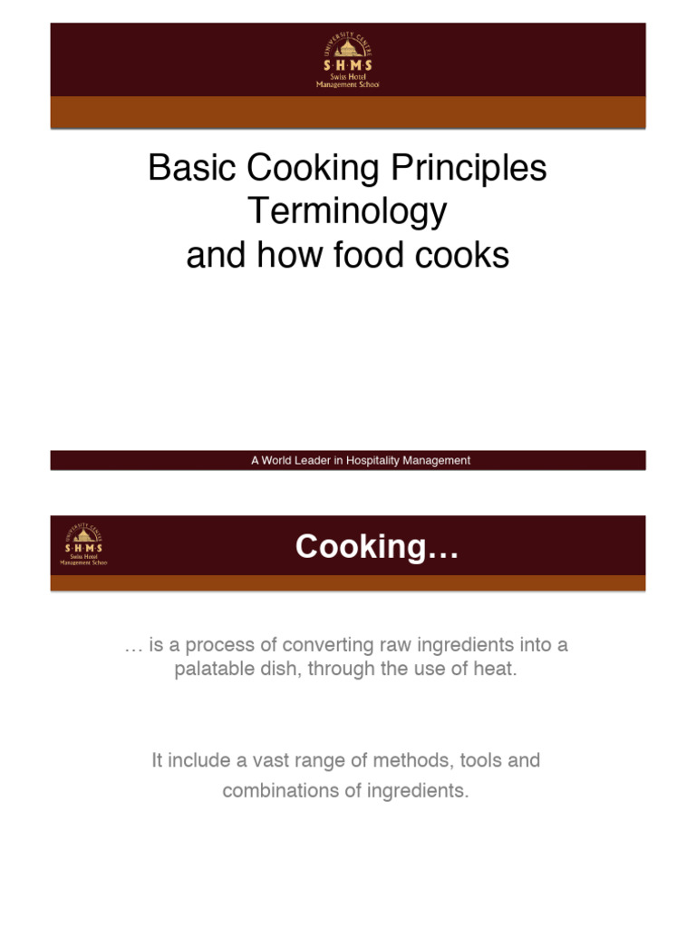 Basic Cooking Principles Explained | PDF | Cooking | Grilling