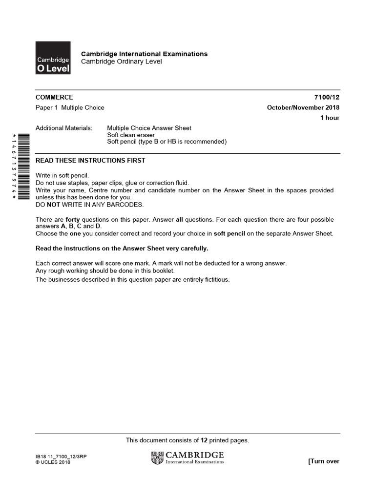 Cambridge Ordinary Level | PDF | Credit Card | Retail