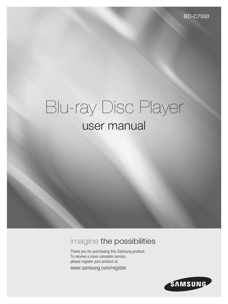 Blu-Ray Disc Player: User Manual | PDF | Blu Ray | Dvd