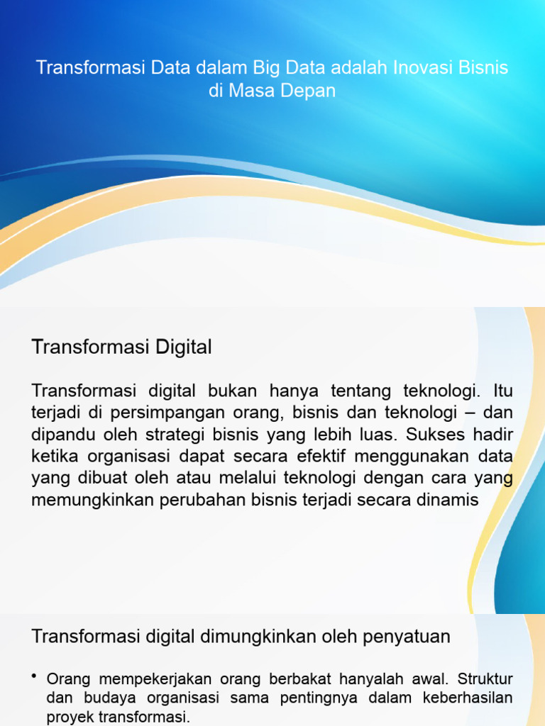 Transformasi Data Dalam Big Data Adalah Inovasi Bisnis Di Masa Depan ...