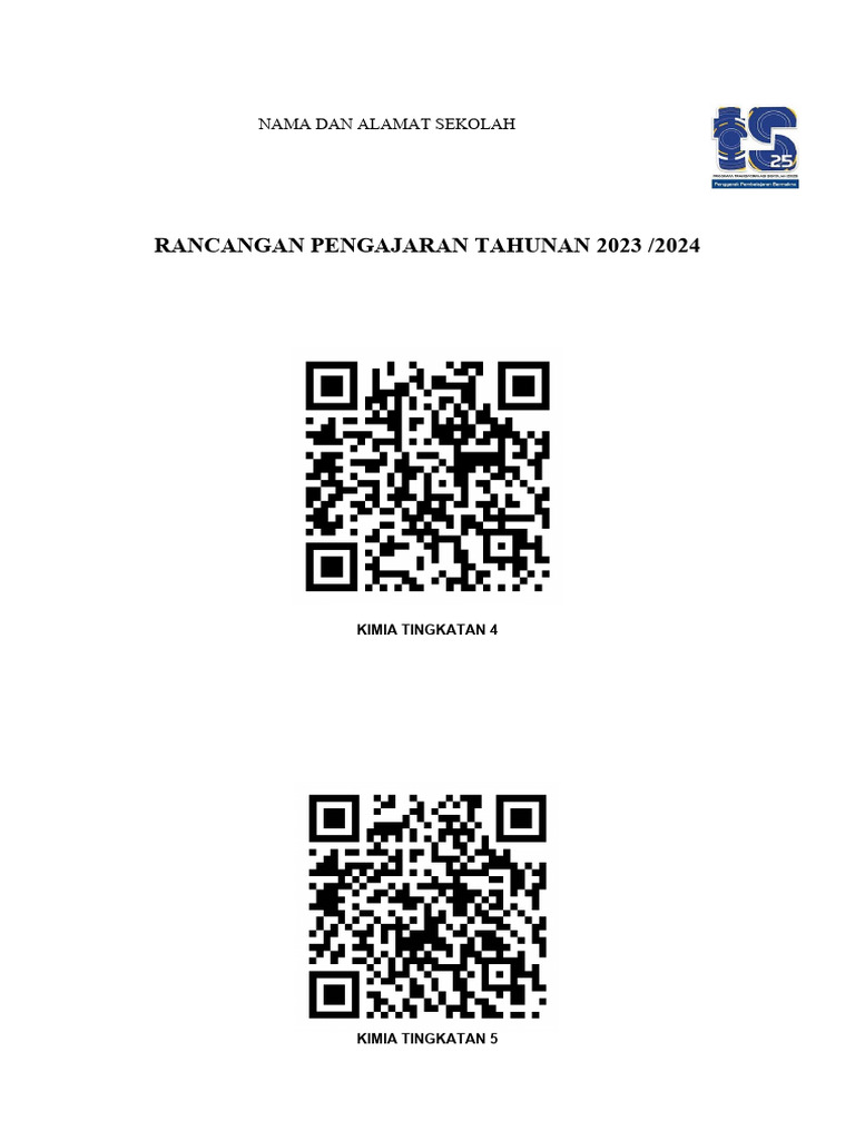 QR Code Yearly Lesson Plan Coontoh | PDF