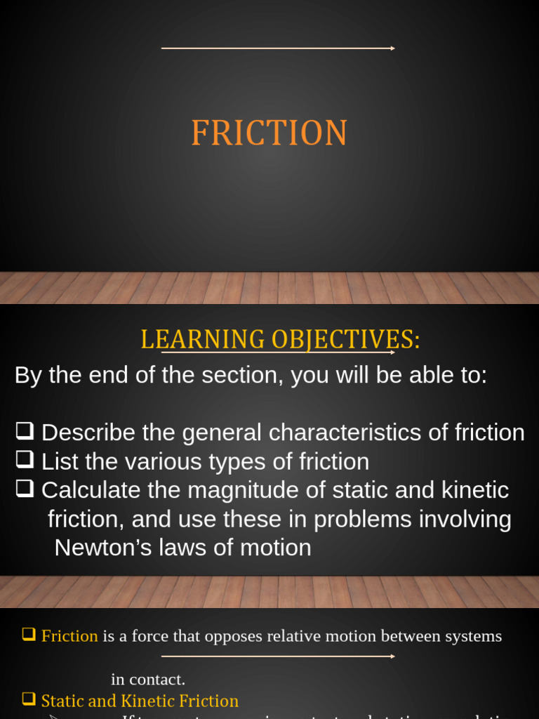 Understanding Friction: Types and Calculations | PDF | Science ...
