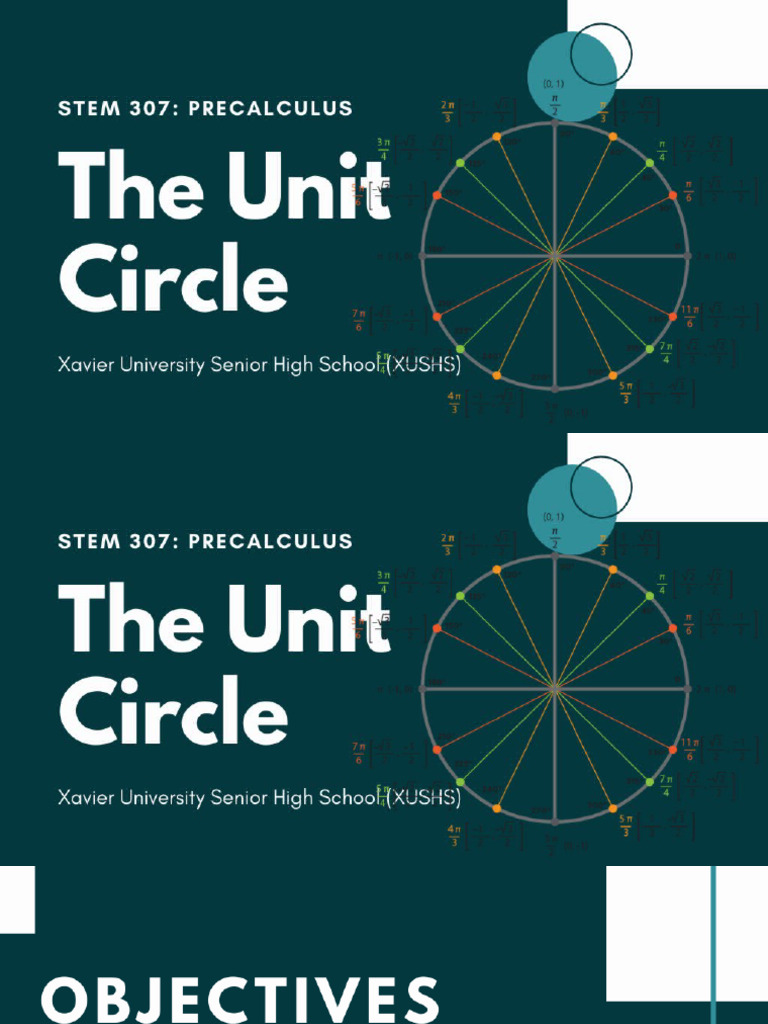 Lesson 6 Unit Circle | PDF | Trigonometric Functions | Angle