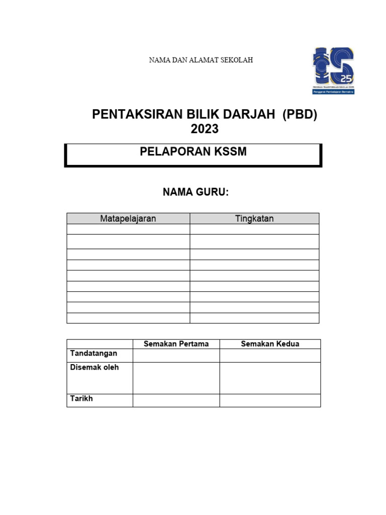 CONTOH COVER PBD 2023 | PDF