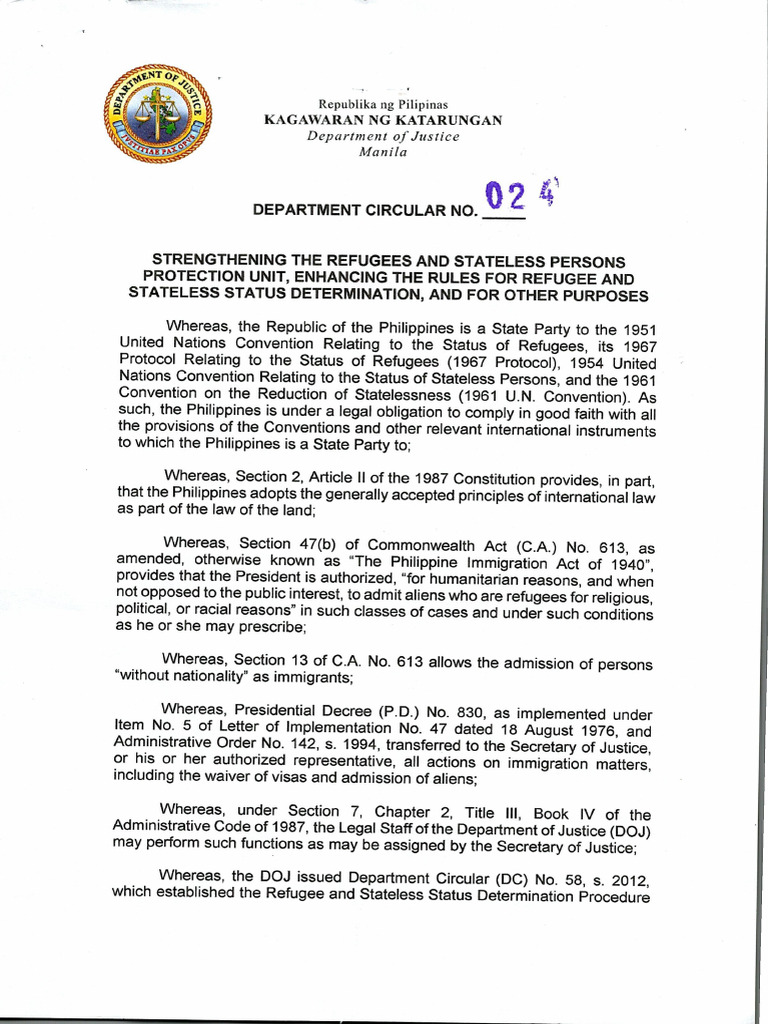 Strengthening Refugee Protection in the Philippines | PDF | Asylum ...