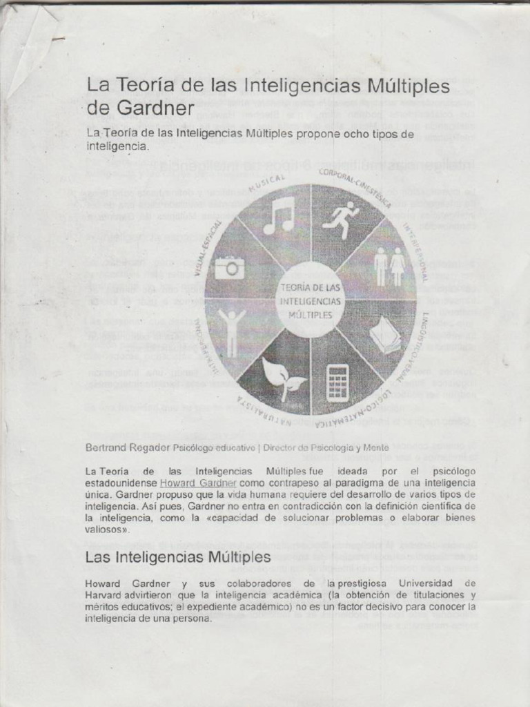 Inteligencias Multiples de Gardner | PDF