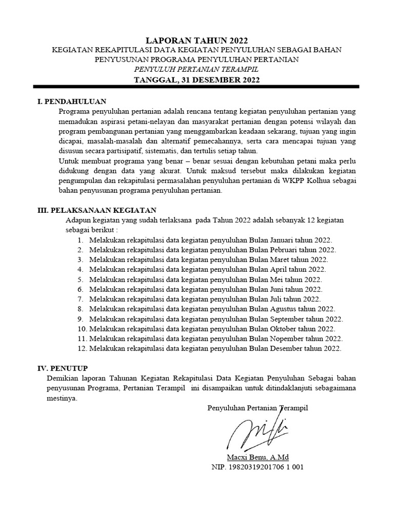 Laporan Rekapitulasi Data Kegiatan Penyuluhan | PDF | Bisnis ...