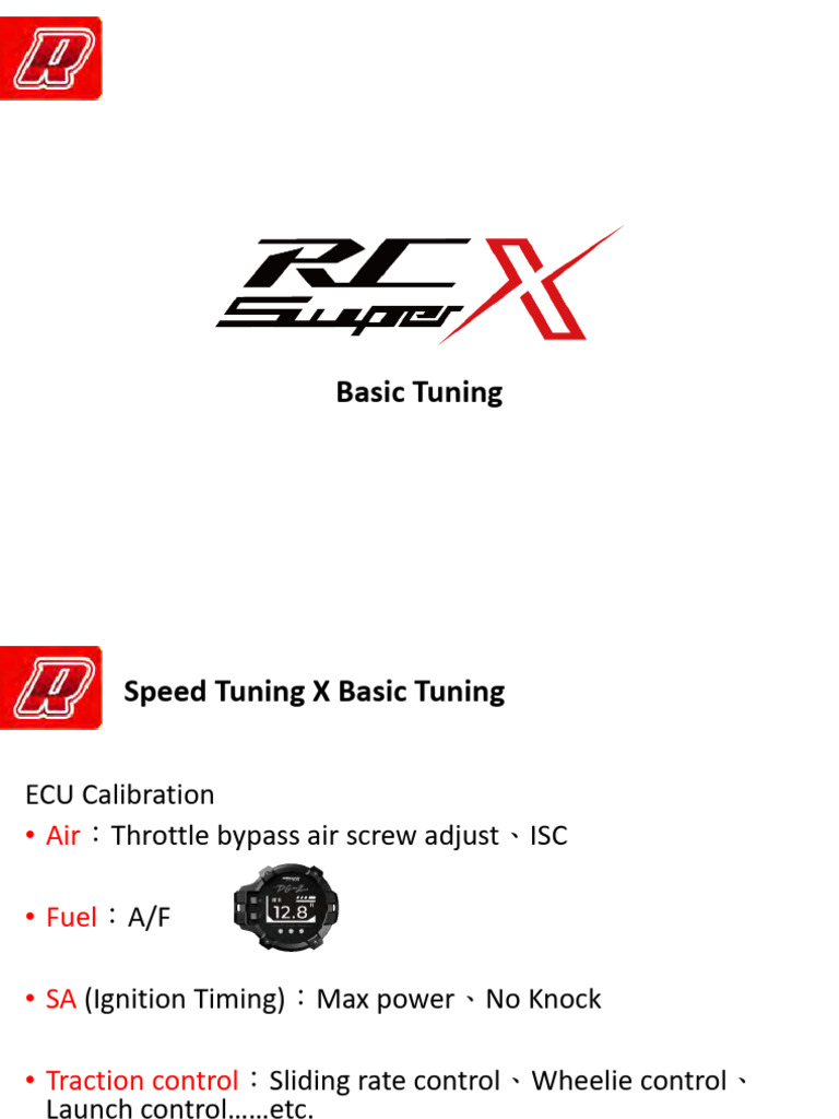 #2 ARacer RC Super X Basic Tuning | PDF | Throttle | Manufactured Goods