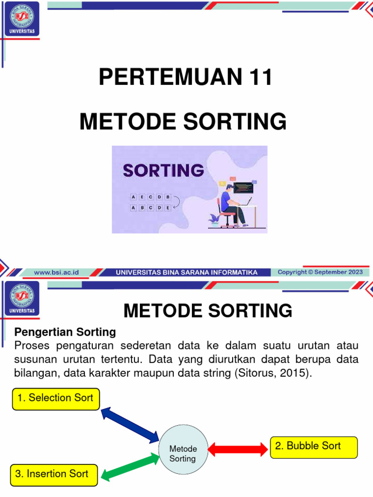 Metode Sorting Selection Dan Bubble Pdf