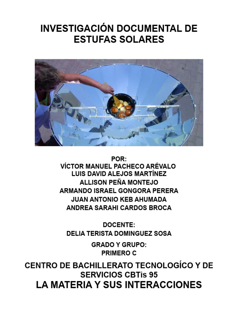 Estufas Solares: Funcionamiento y Beneficios | PDF | Energía solar ...