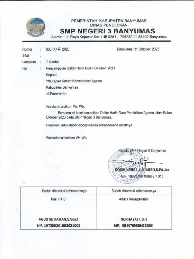 Contoh Scan Absen | PDF