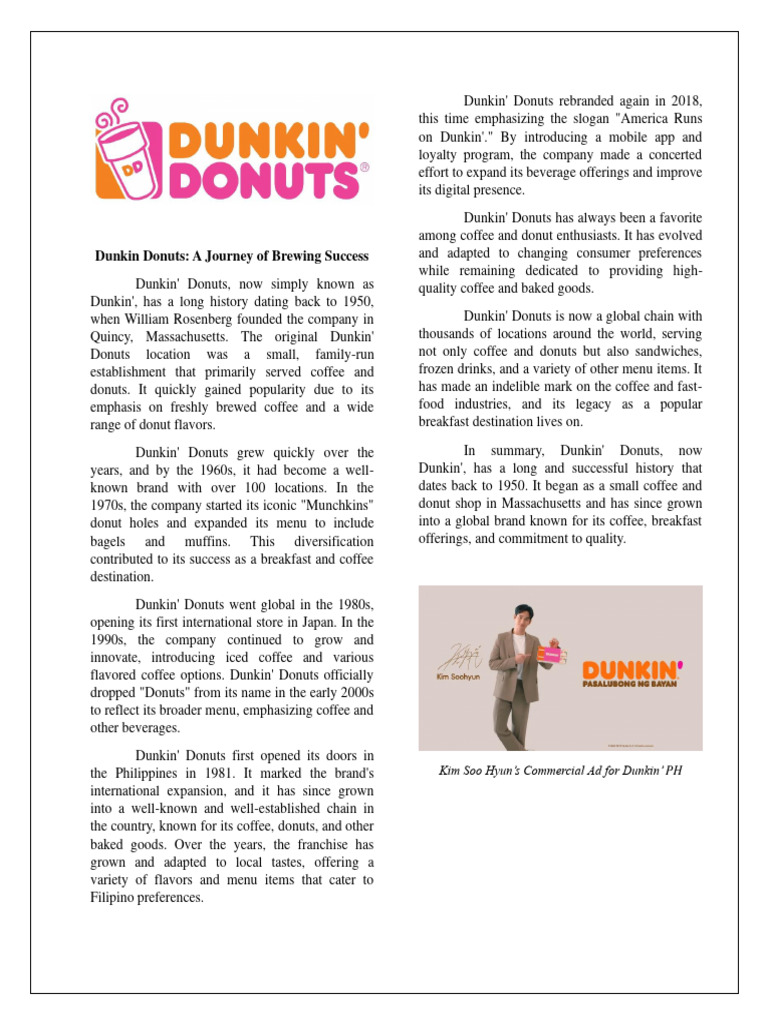 Dunkin Donuts | PDF | Food And Drink | Food Industry
