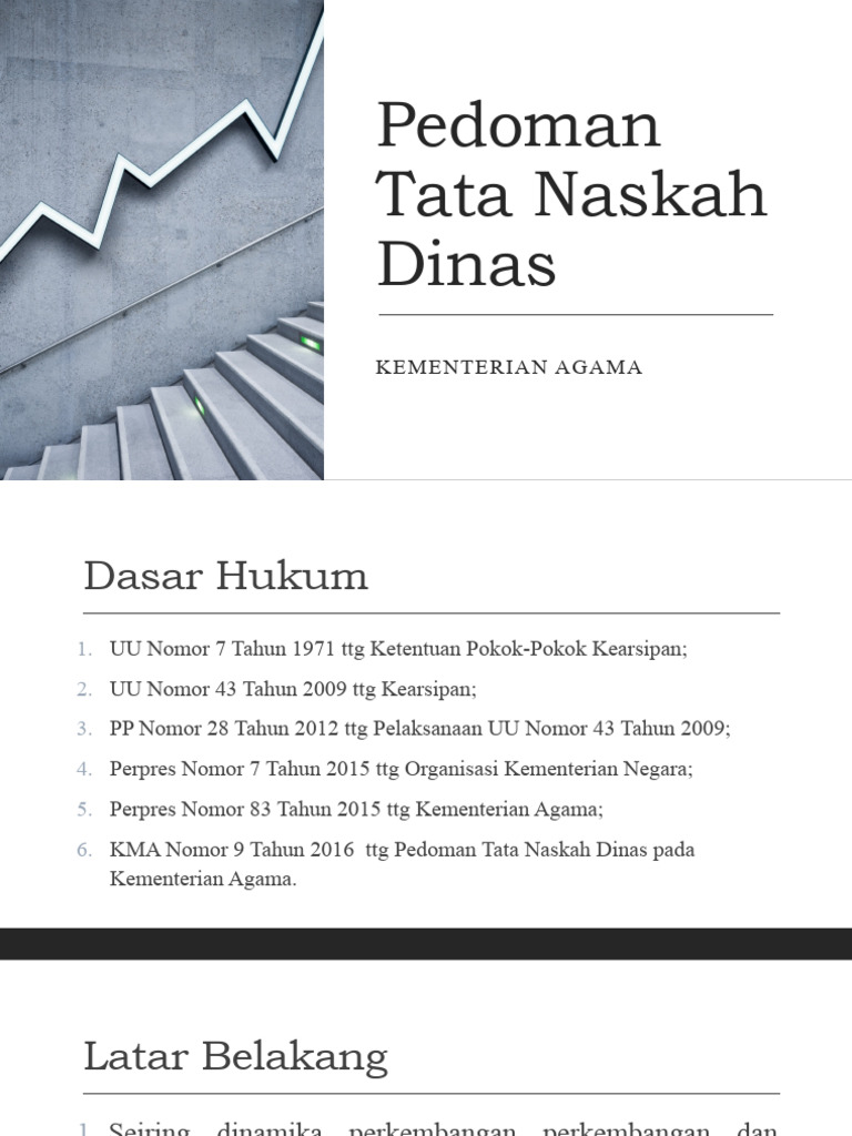 Pedoman Tata Naskah Dinas Kementerian Agama | PDF