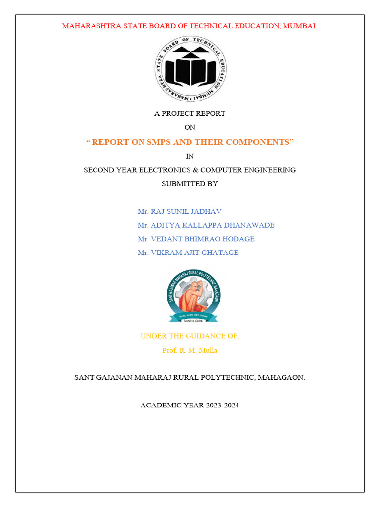 Report On Smps and Their Components" | PDF