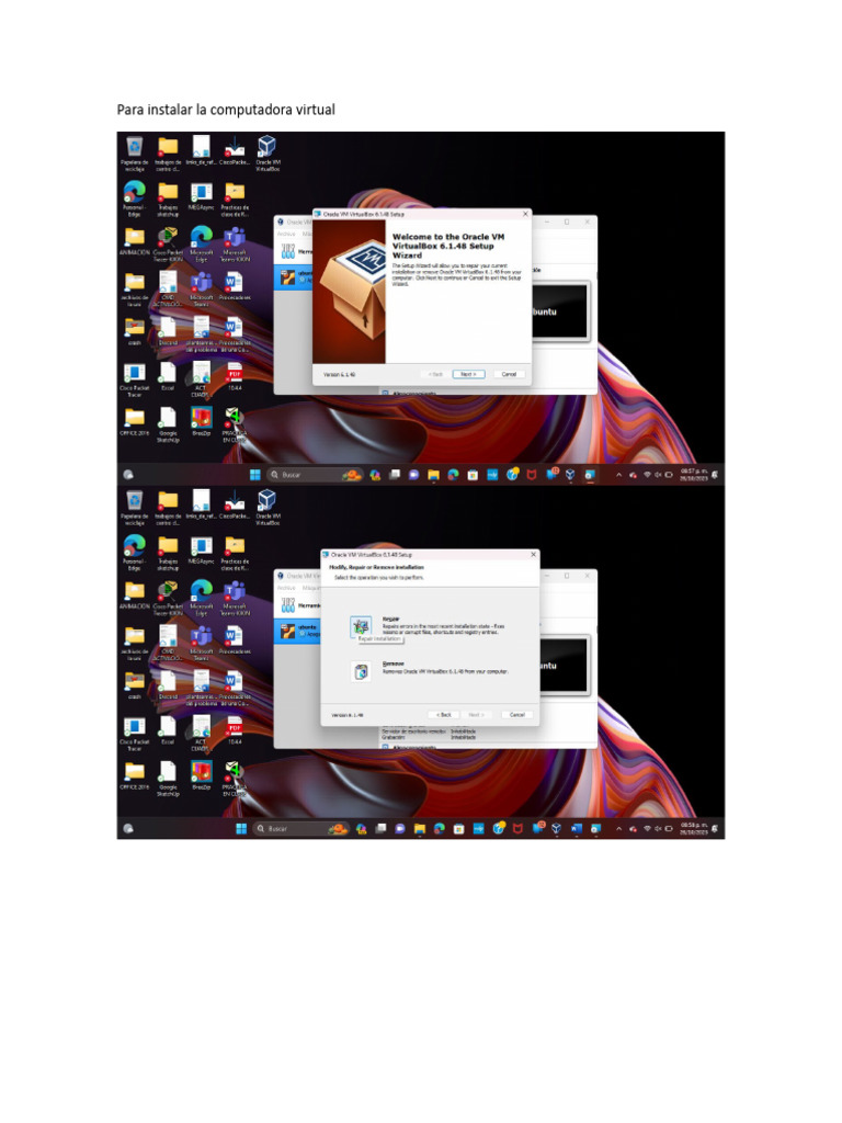 Pasos para Instalar La Maquina Virtual y Linux | PDF