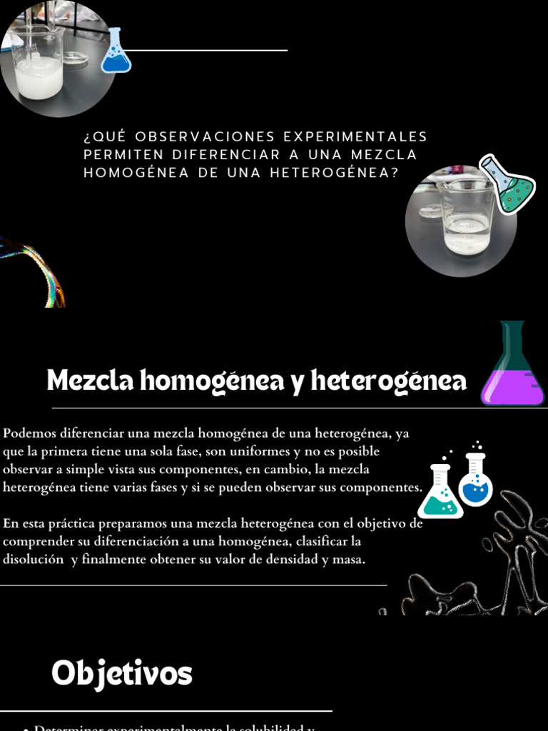 Mezclas Homogéneas y Heterogéneas | PDF | Mezcla | Agua