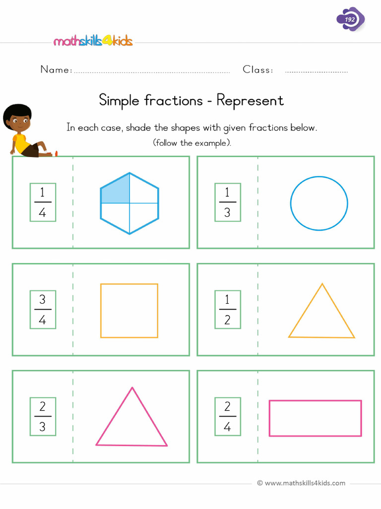 Grade 1 Fraction Worksheet | PDF