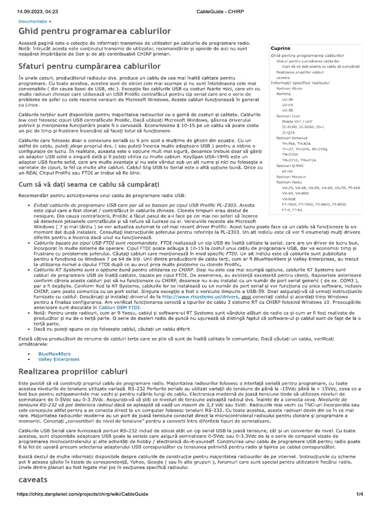 CableGuide - CHIRP | PDF | Business | Computers