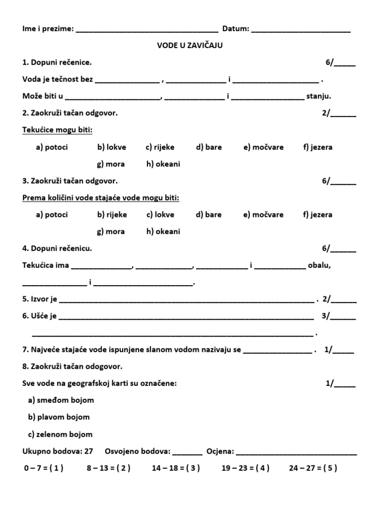 MO - VODE U ZAVIČAJU | PDF